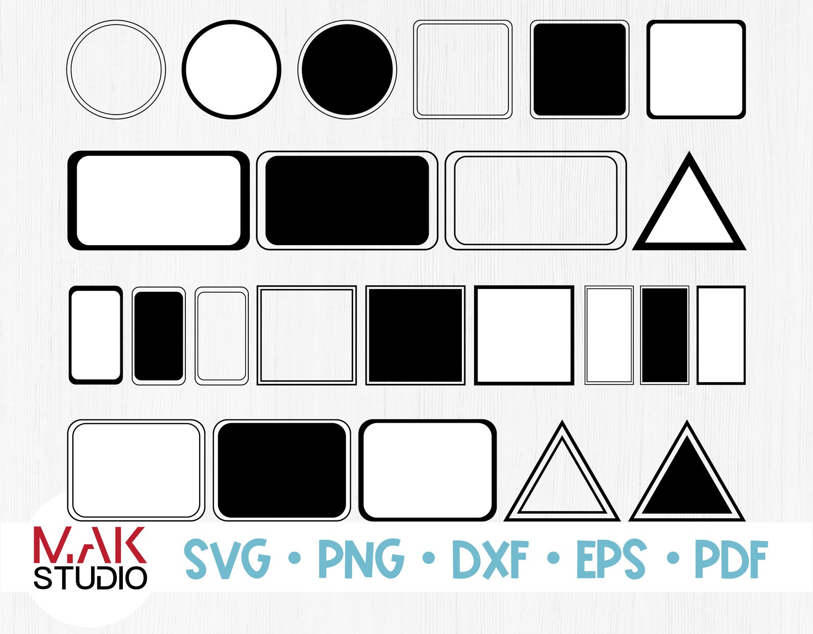 Rectangle svg Rectangle dxf Rectangle cut files Rectangle | Etsy
