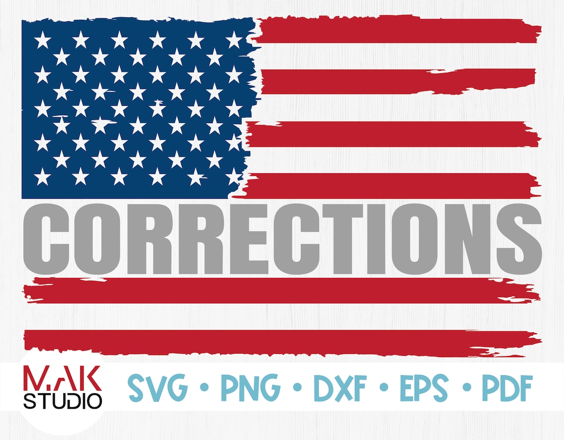 Usa Corrections Flag Svg Corrections Flag Usa Flag Svg Thin Etsy