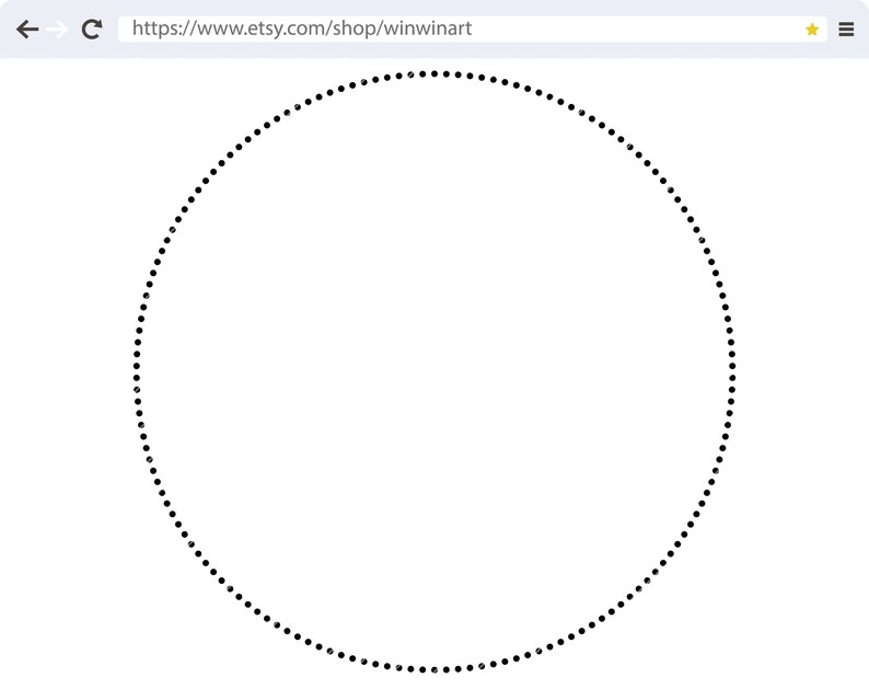 Dotted circle svg Dotted circle frame svg Monogram frame svg | Etsy