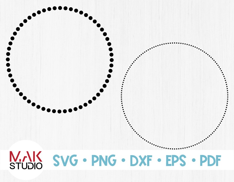 Dotted frame svg Dotted circle frame svg Dotted circle svg | Etsy