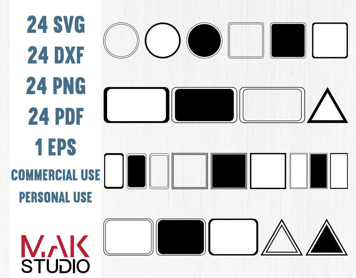 Rectangle svg Rectangle dxf Rectangle cut files Rectangle | Etsy