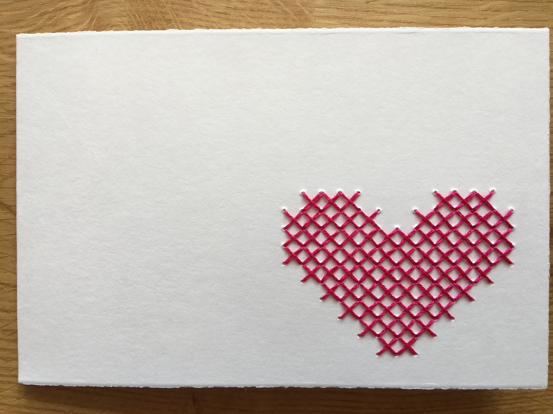 Card Motif "heart" (various Colors) - Etsy