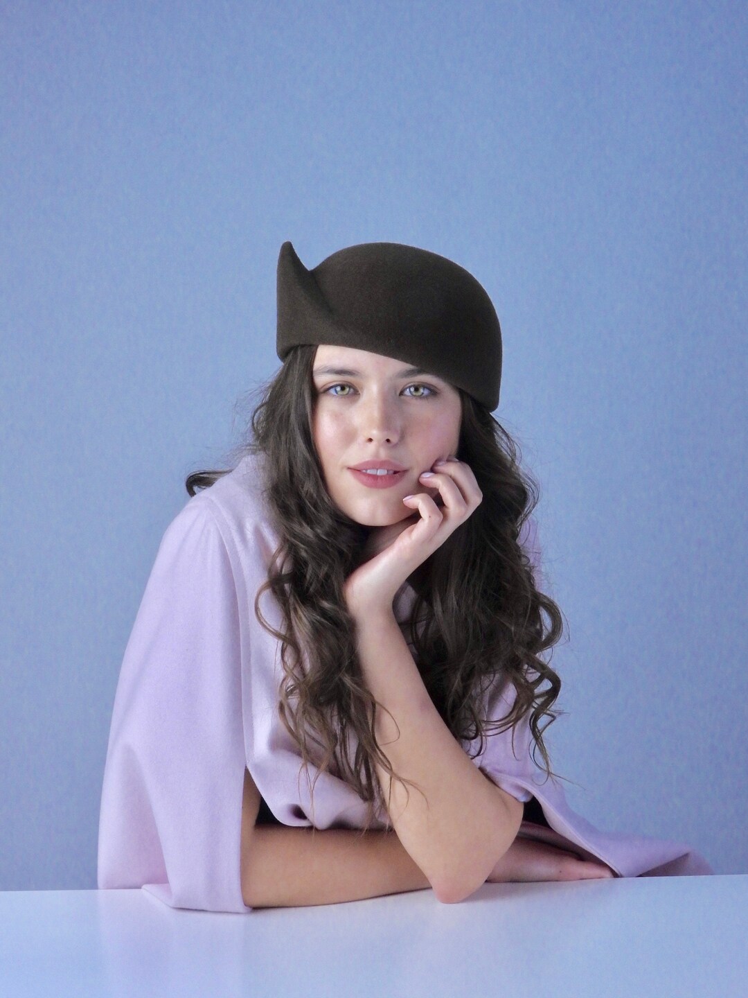 Brown Beret - Wool Beret - Felt Beret - Design Beret - Classic Beret ...