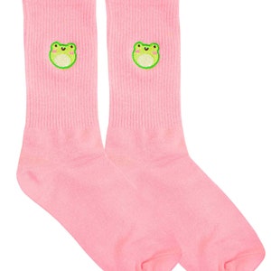 Happy Froggy Embroidered Socks Phrog Froggie Kawaii Cute Frog | Etsy
