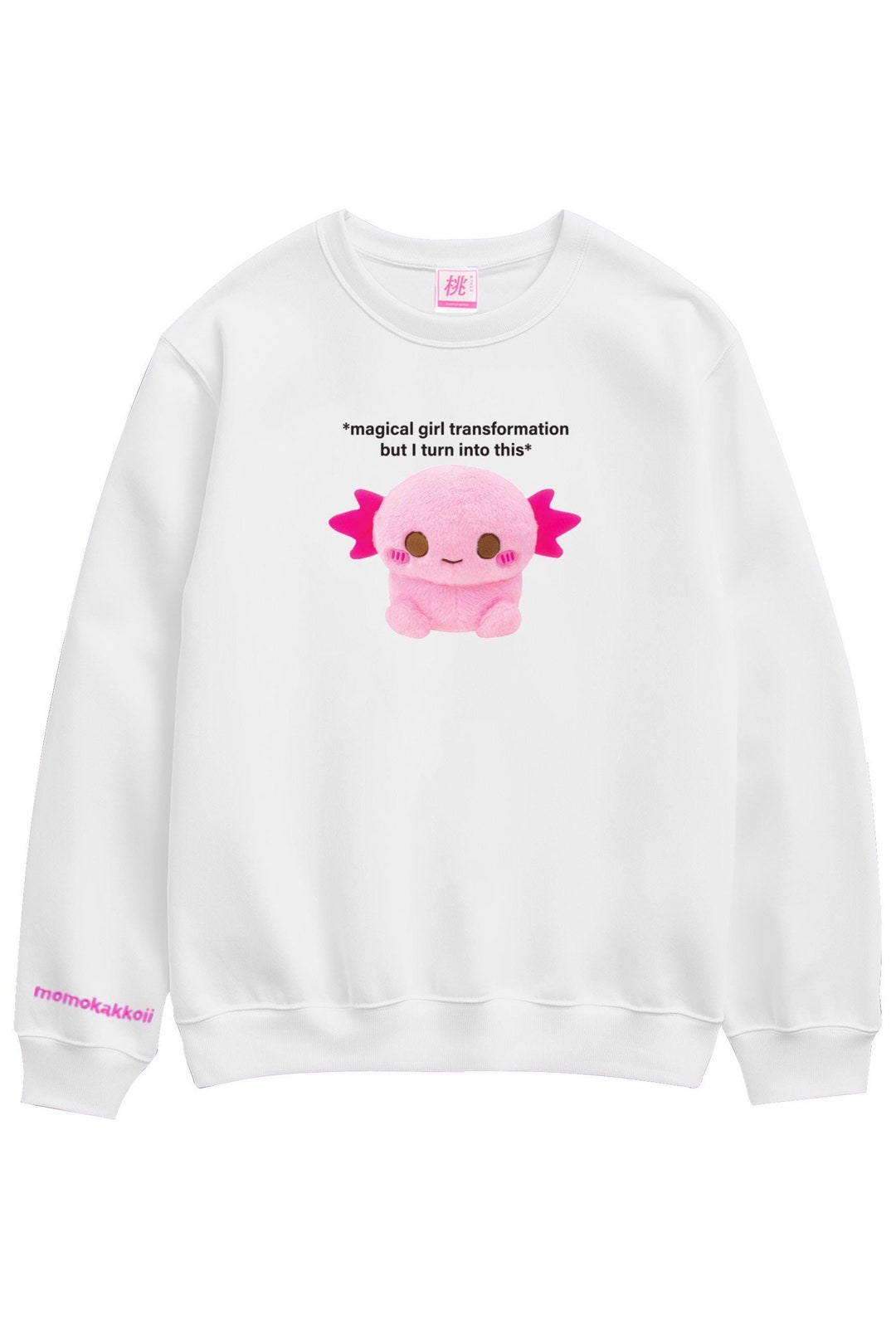 Axolotl Magical Girl Transformation Printed Sweatshirt Jumper Sweater ...