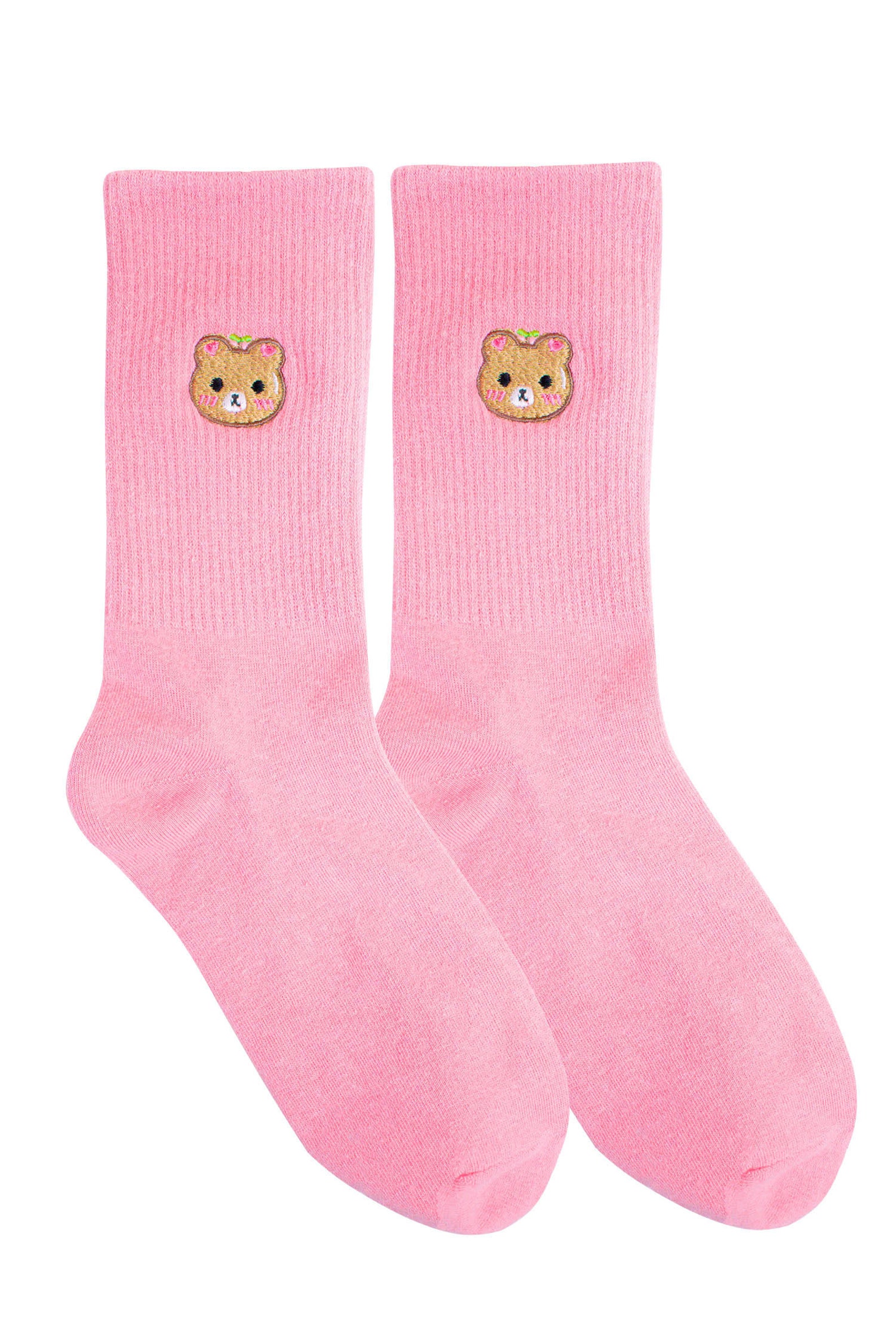 Cute Bear Seedling Embroidered Socks Kawaii Soft Aesthetic - Etsy