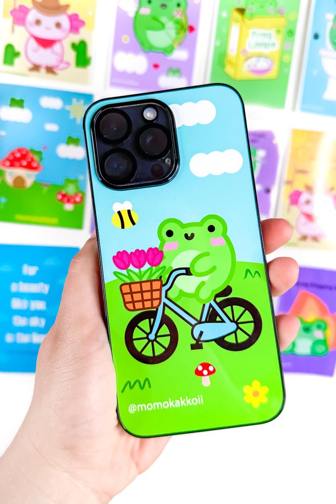 Albert’s Flower Ride Frog Phone Case – Cute Plastic Case for iPhone ...