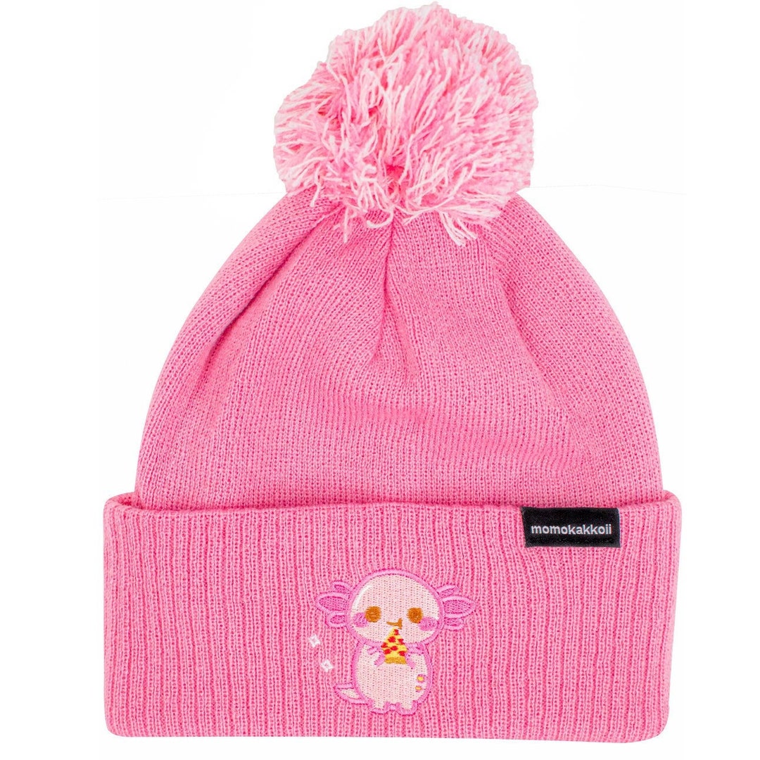 Pizza Xoxi the Axolotl Embroidered Beanie - Adorable Cute Winter Hat ...