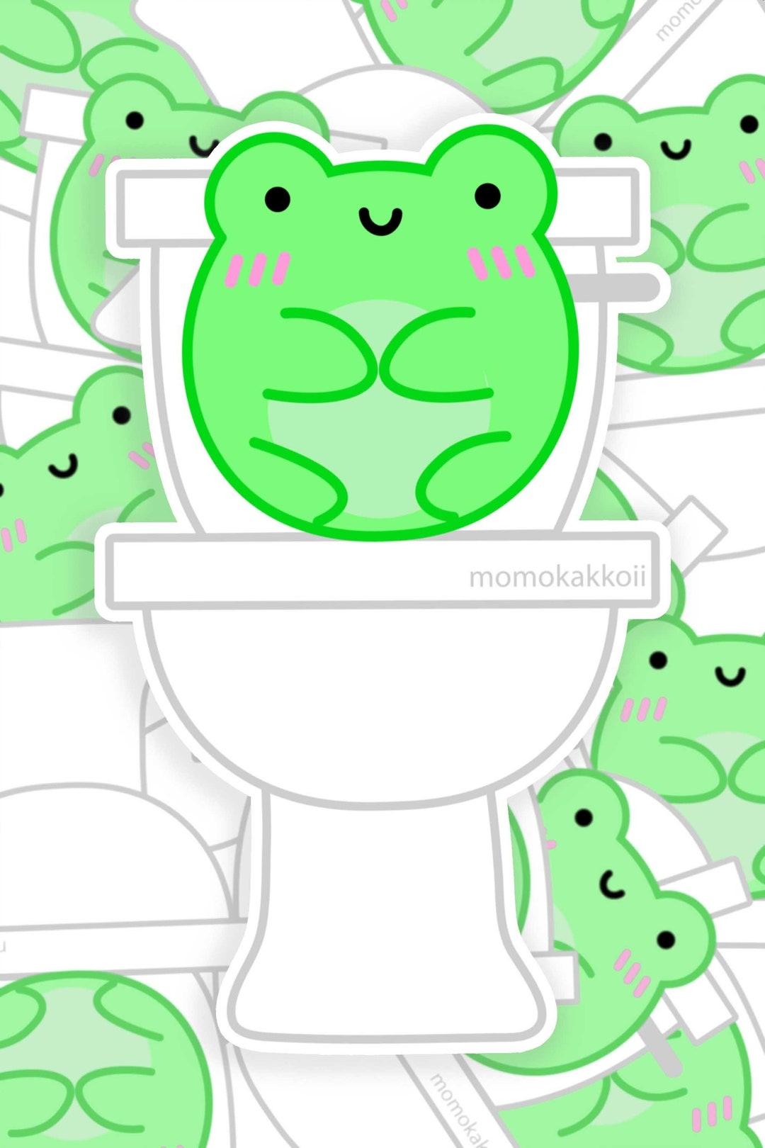 Toilet Albert the Frog Vinyl Sticker Funny Froggy Memes Cottagecore ...