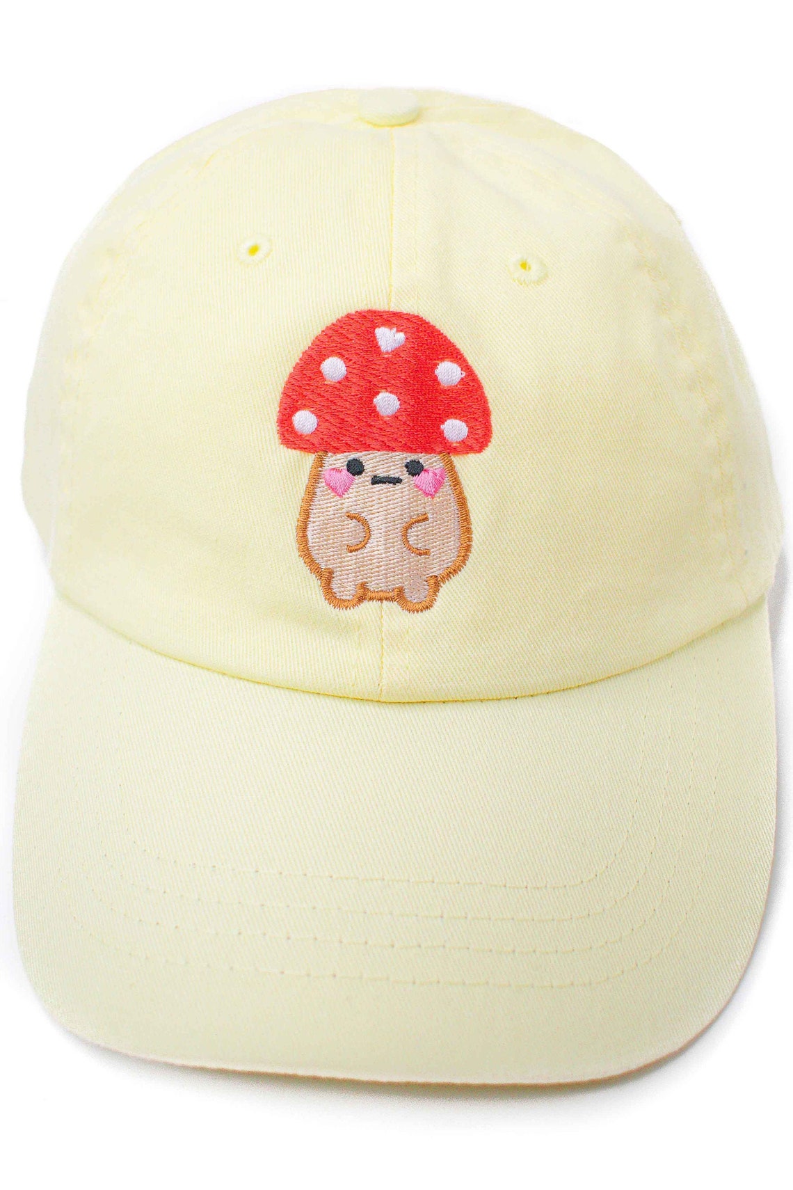 Cute Mushroom Embroidered Cap Dad Hat Pastel Kawaii Soft | Etsy
