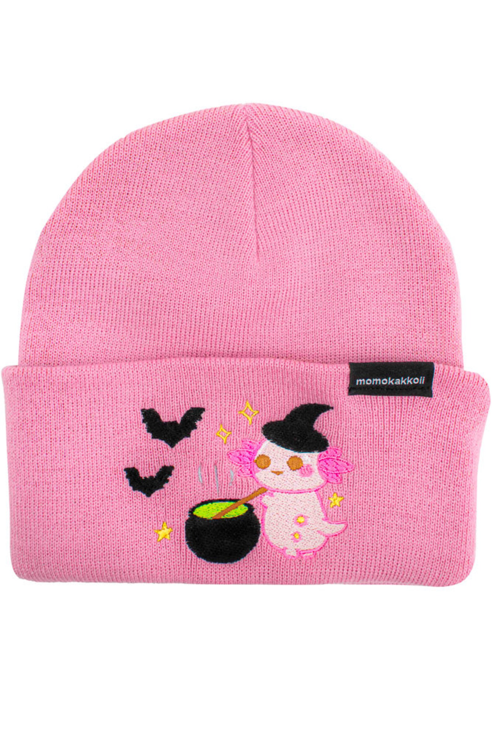 Xoxi the Axolotl Witch Embroidered Beanie Spooky Halloween - Etsy