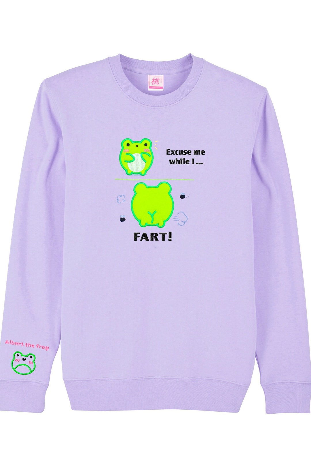 Organic Cotton Albert the Frog Fart Sweatshirt Funny Frog Memes Froggy ...