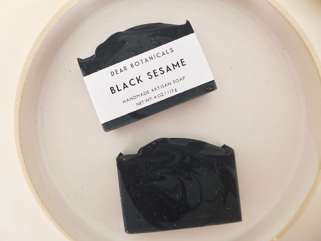 Black Sesame Soap: Handmade Charcoal Exfoliating Soap - Etsy
