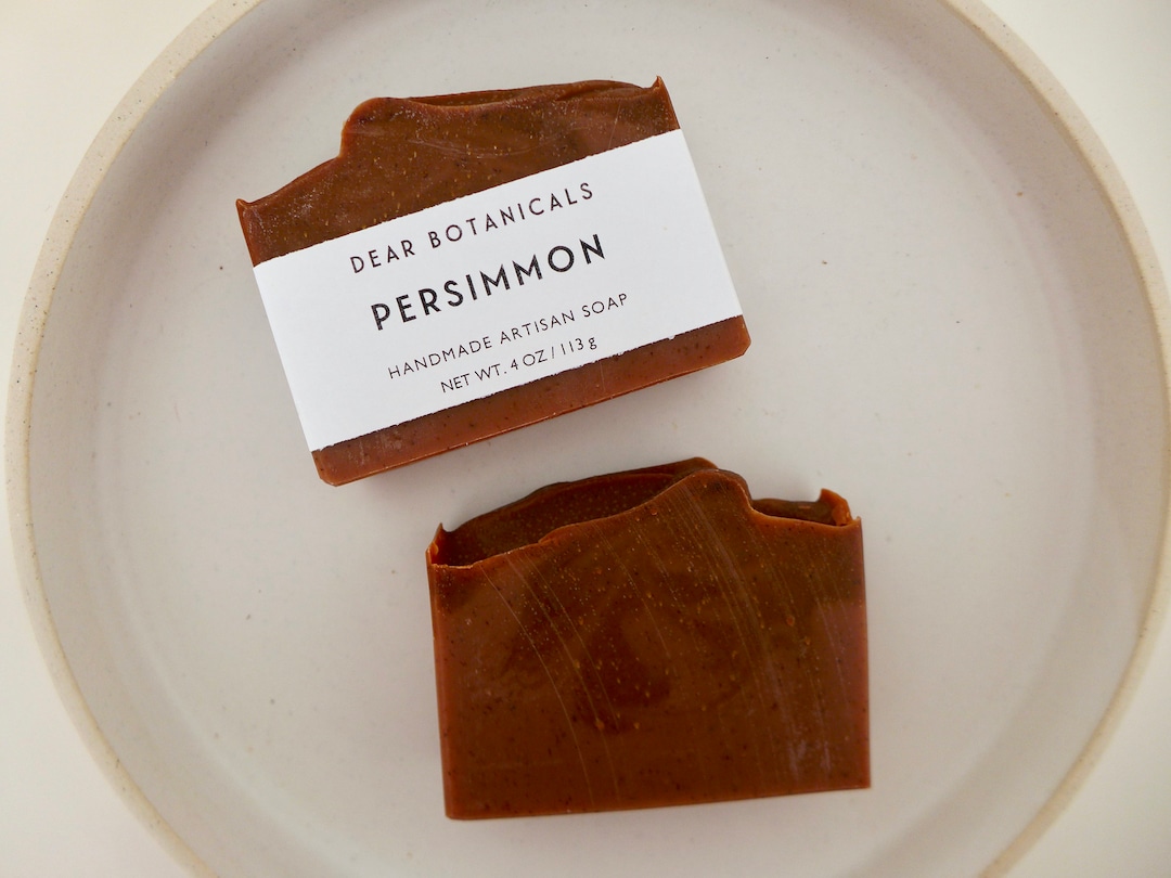 Persimmon Soap: Handmade With Aloe Vera, Ginger & Orange Essential Oils ...