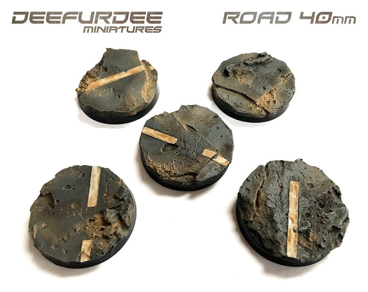 40mm 'Road' Bases 5 pack Warhammer 40k AoS DnD and | Etsy
