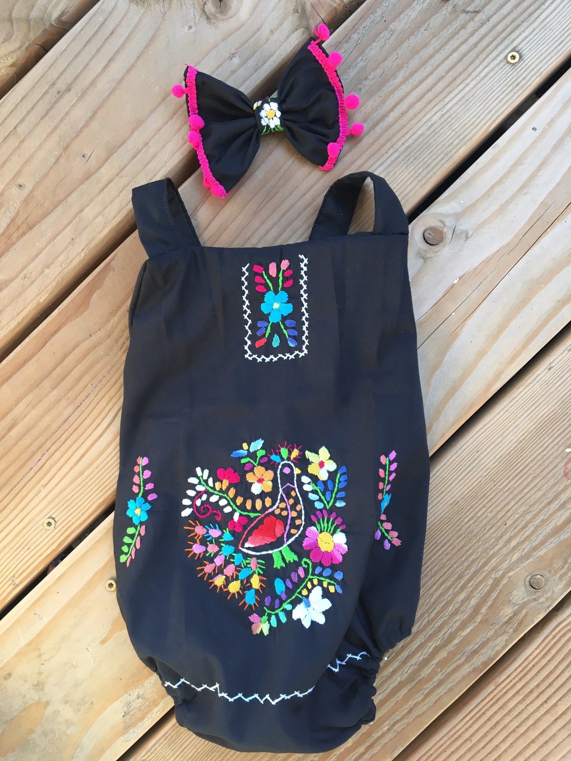 Baby Rumper Embroidered Baby Bodysuit Baby Mexican Romper | Etsy