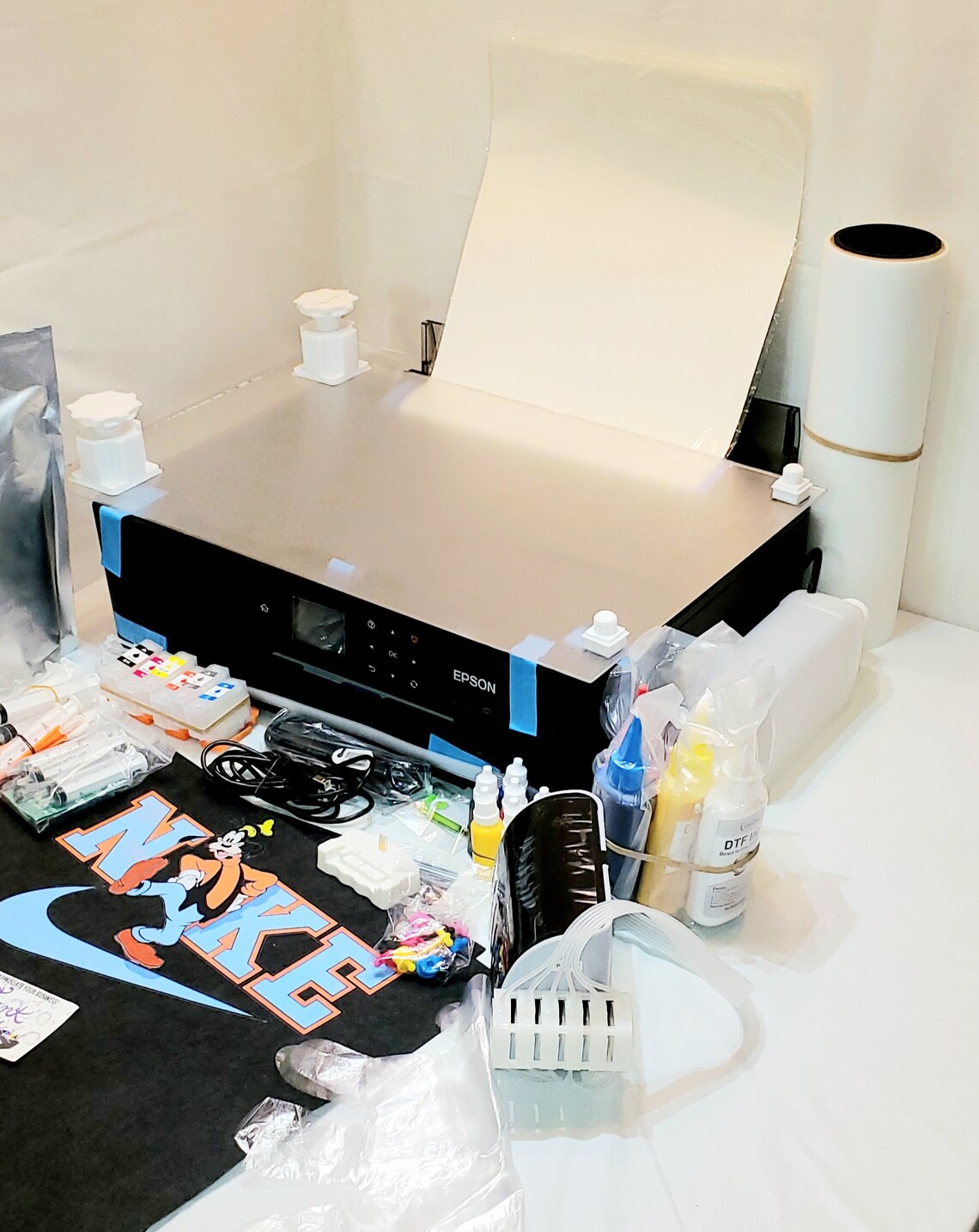 DTF PRINTER Converted XP-15000 Epson A3+ Premium Kickstart Bundle ...