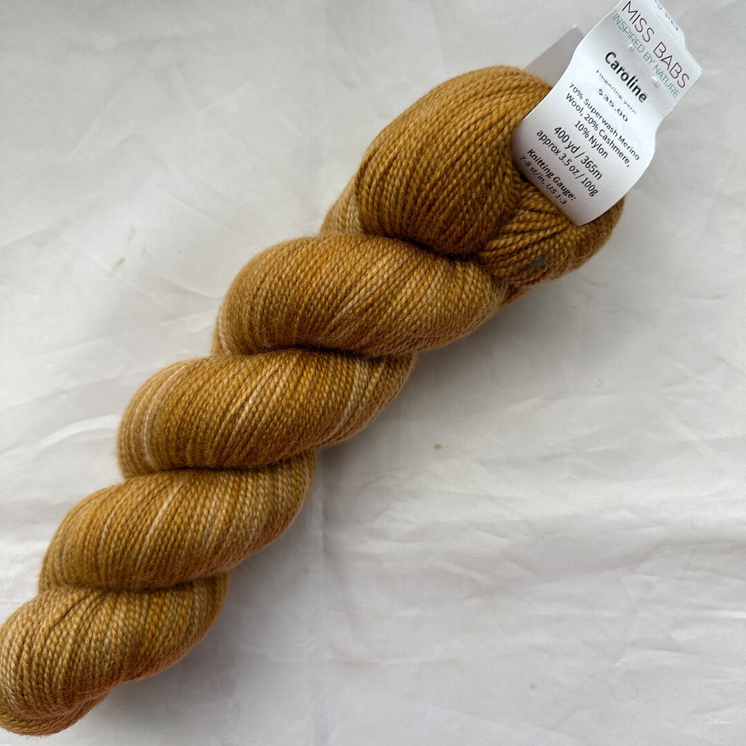 Miss Babs Yarn / Caroline / Color: Old Gold Variegated Gold Tan Brown ...