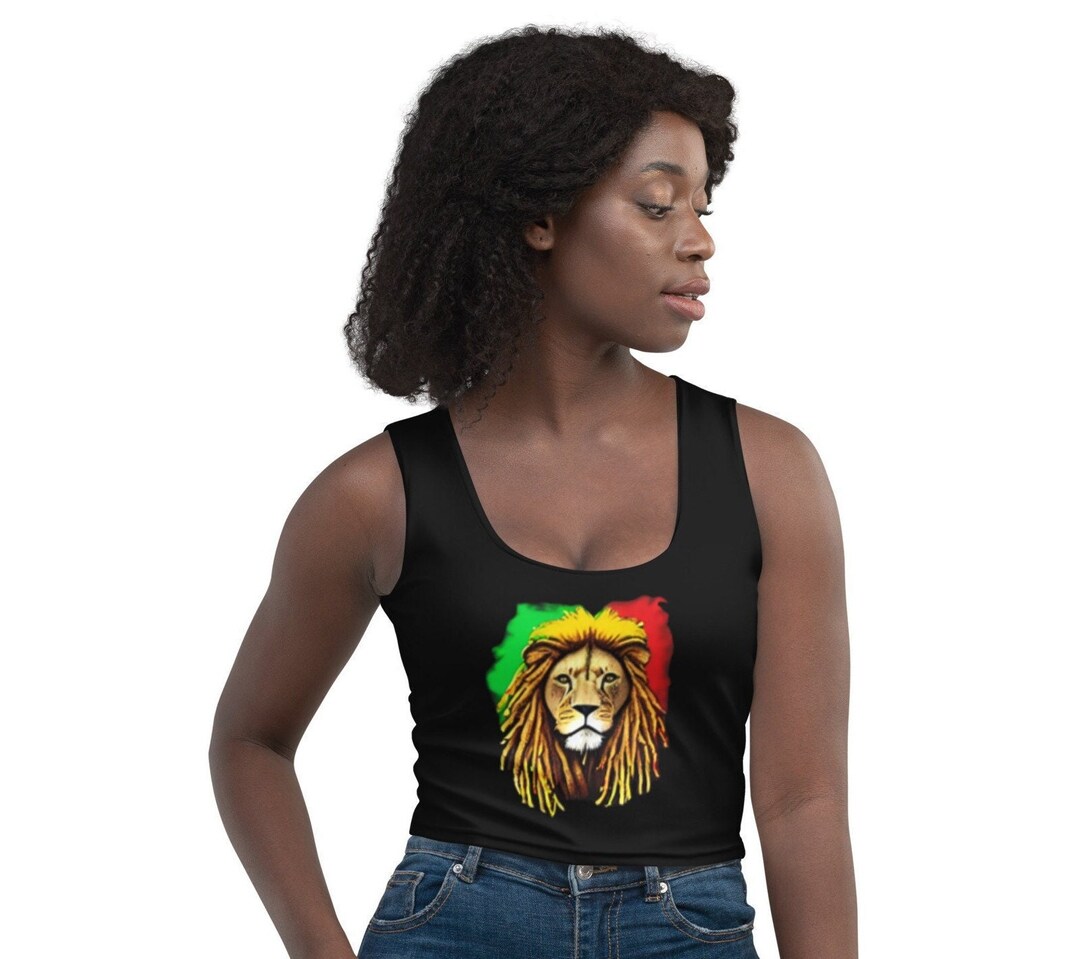 Rasta Colors Crop Top Rastafari Tee Reggae Top Positive - Etsy