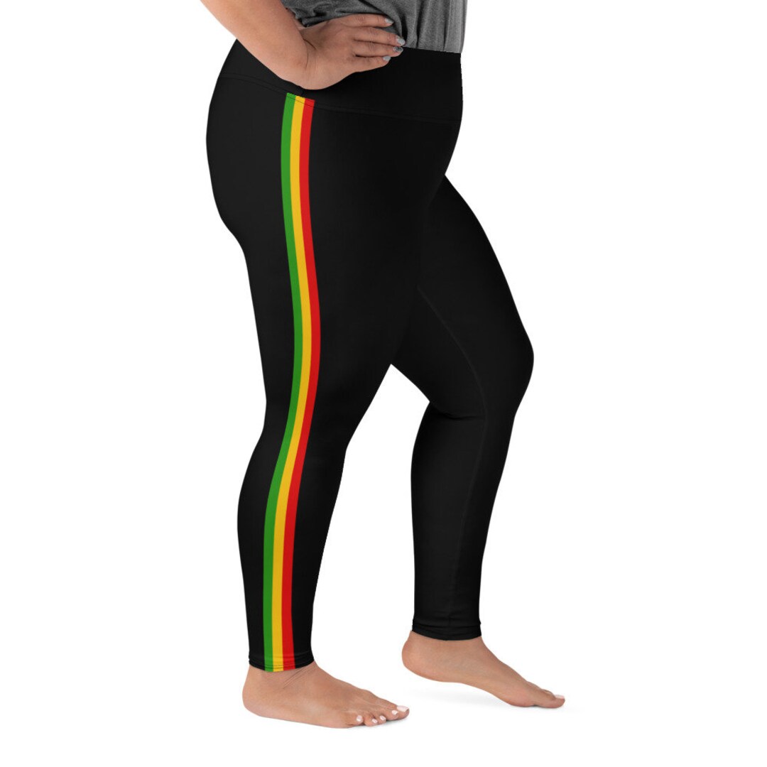Women's Rasta Colors Plus Size Leggings - Rastafari Jogging Pants ...
