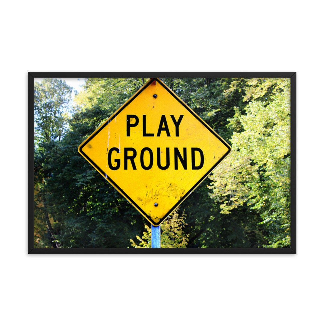 Framed Park Playground Sign Photo Poster FREE Shipping in the - Etsy