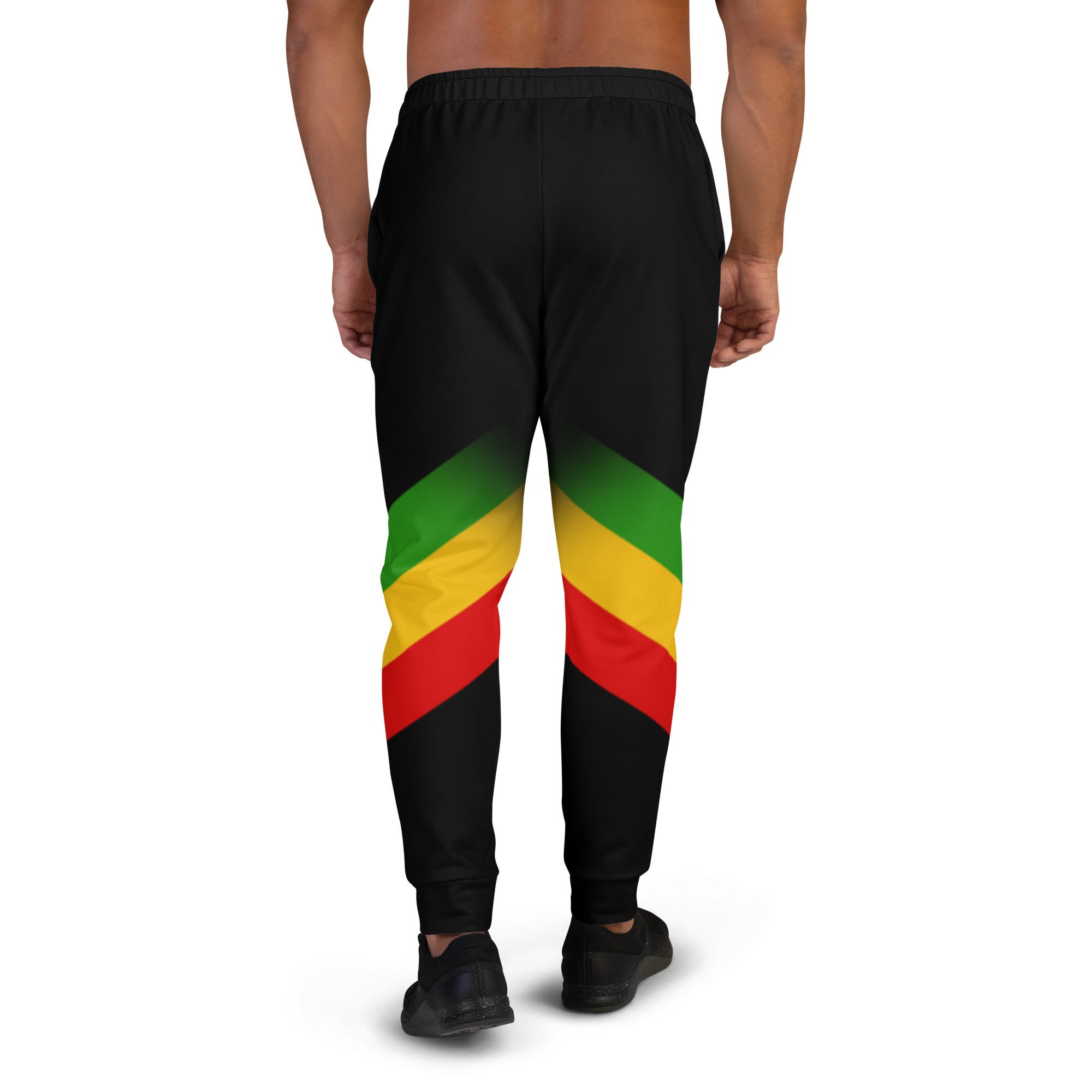 Rasta Colors Men's Joggers Rastafari Jogging Pants, Reggae Clothing ...