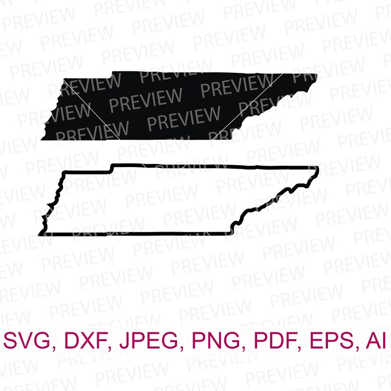 Tennessee Outline - Etsy