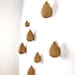 Wooden Drops Set of 7, Water Drop Hooks, Oak Wood Hangers,tear Drops ...
