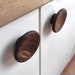 Wood Drawer Knobs, Oak Circle Handle, Wardrobe Pulls, Oak Concave ...