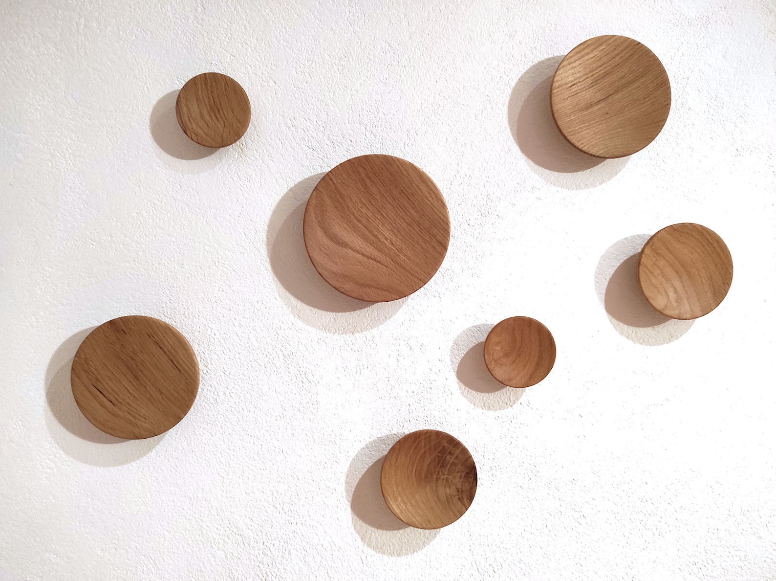 Wooden Hooks Concave Shape Walnut Wall Hook Towel Dots | Etsy