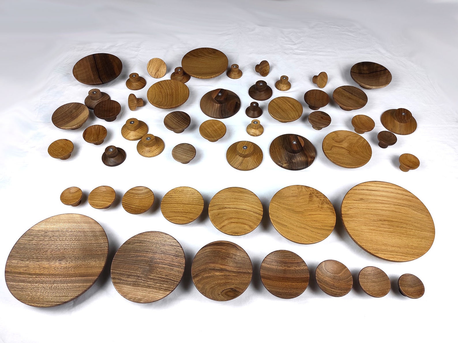 Wooden Dot Hooks Set of 3 Concave Shape Walnut Wall Hook - Etsy