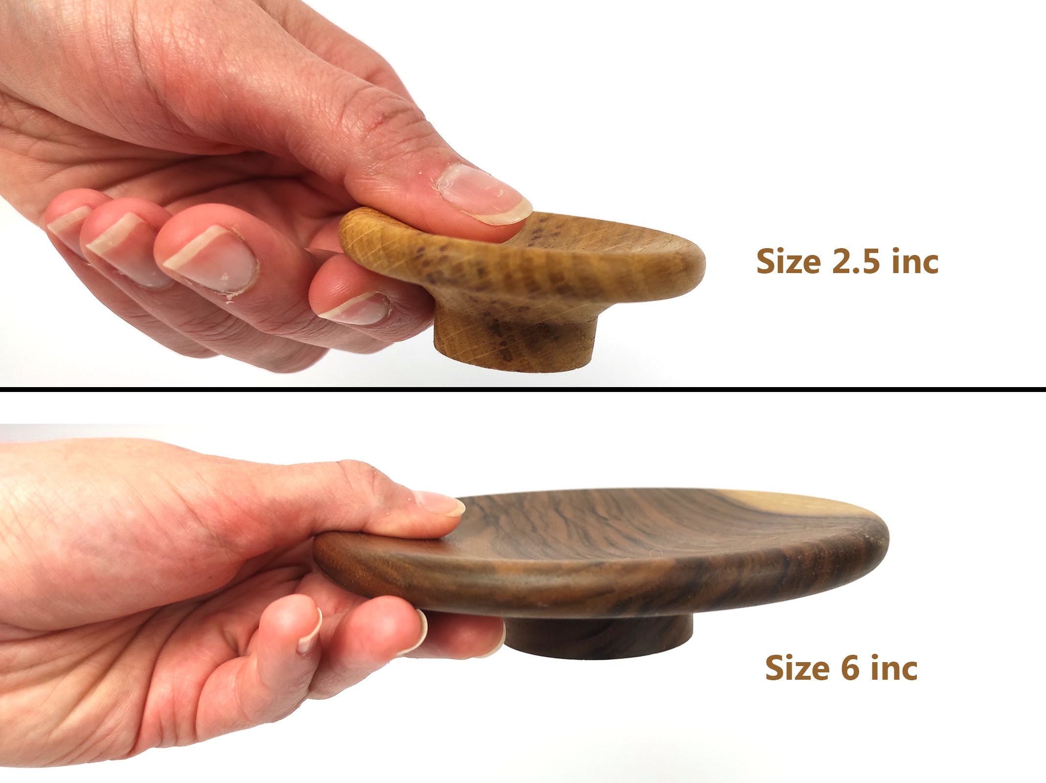 Wood Drawer Knobs, Oak Circle Handle, Wardrobe Pulls, Oak Concave ...