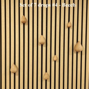 Acoustic Panel Drops Set of 7, Panel Wood Hook , Oak Wood Hangers ...