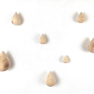 Wooden Drops, Water Drop Hooks, Oak Wood Hangers, Modern Coat Hooks ...