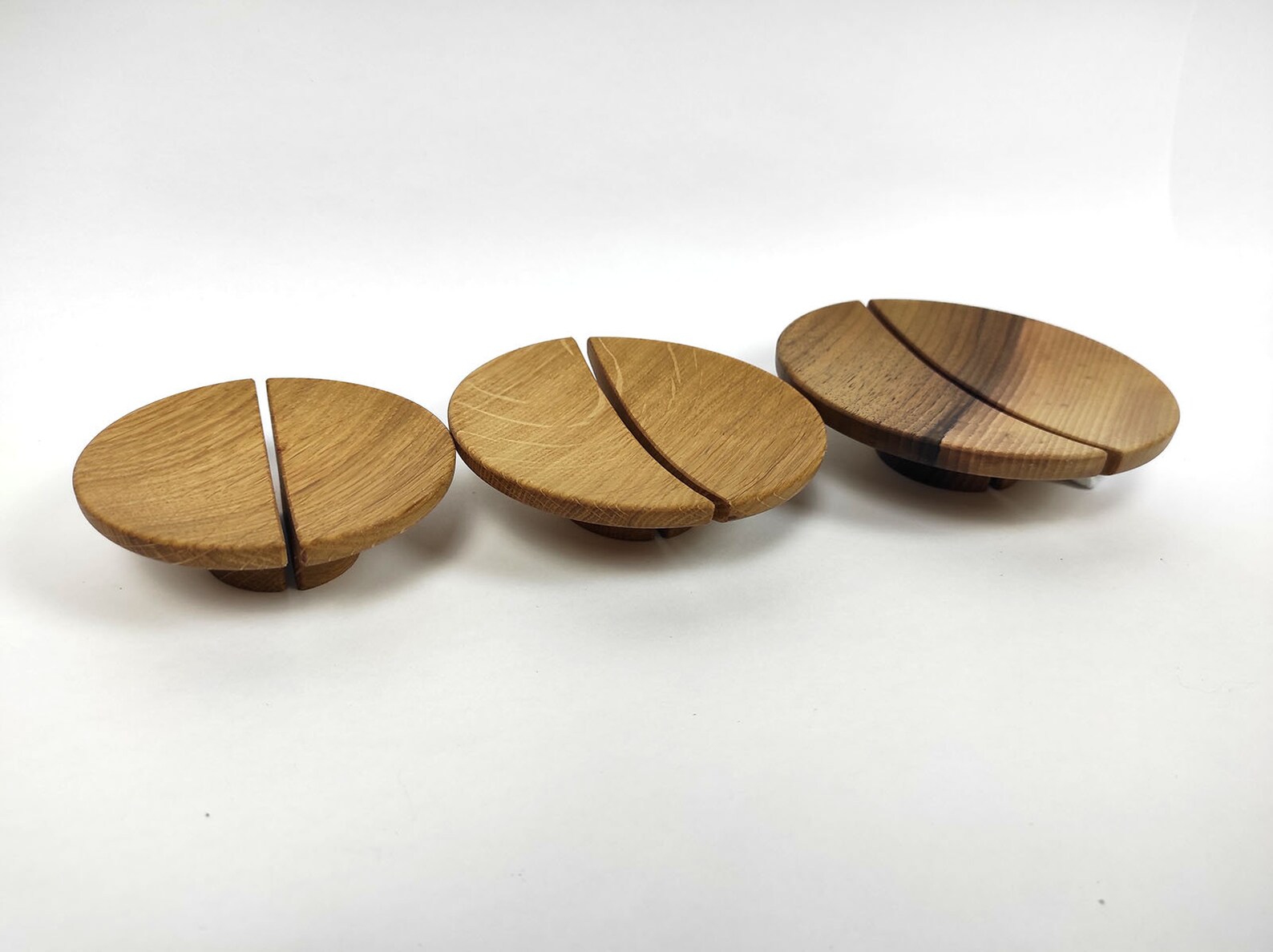 Walnut Drawer Pull Handle Half Moon Door Pulls Handles - Etsy