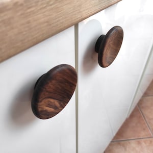 Wooden Round Handles, Size 2 to 6 Inches, Wardrobe Pulls, Wood Drawer ...