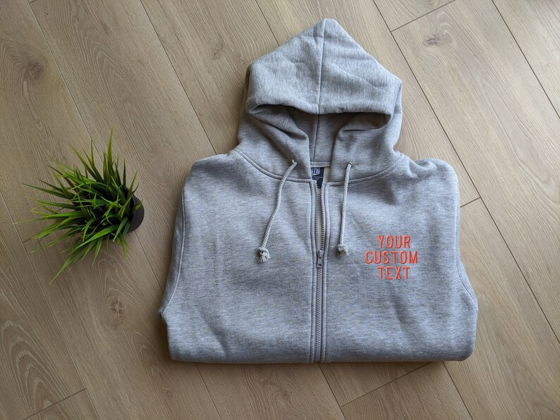 Custom Personalized Hoody Full Zip Hoodie Embroidered - Etsy