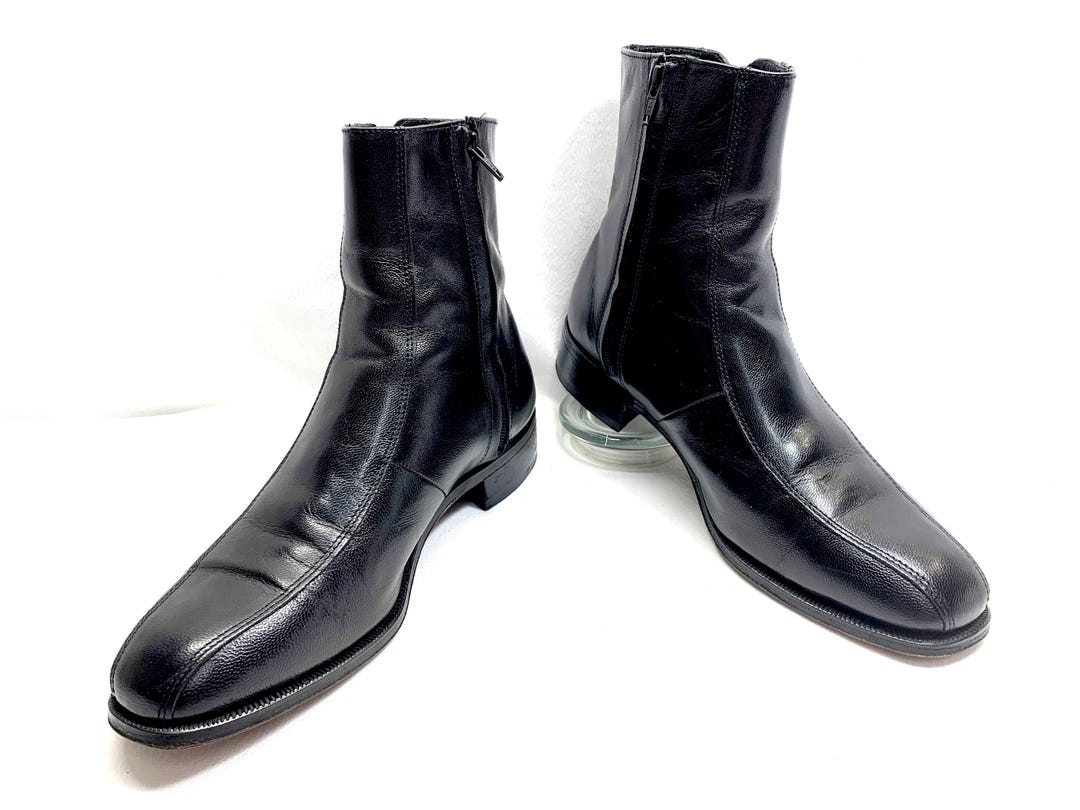 Leather Cosplay Boots the Beatles Size 9.5 Black LEATHER FLORSHEIM ...