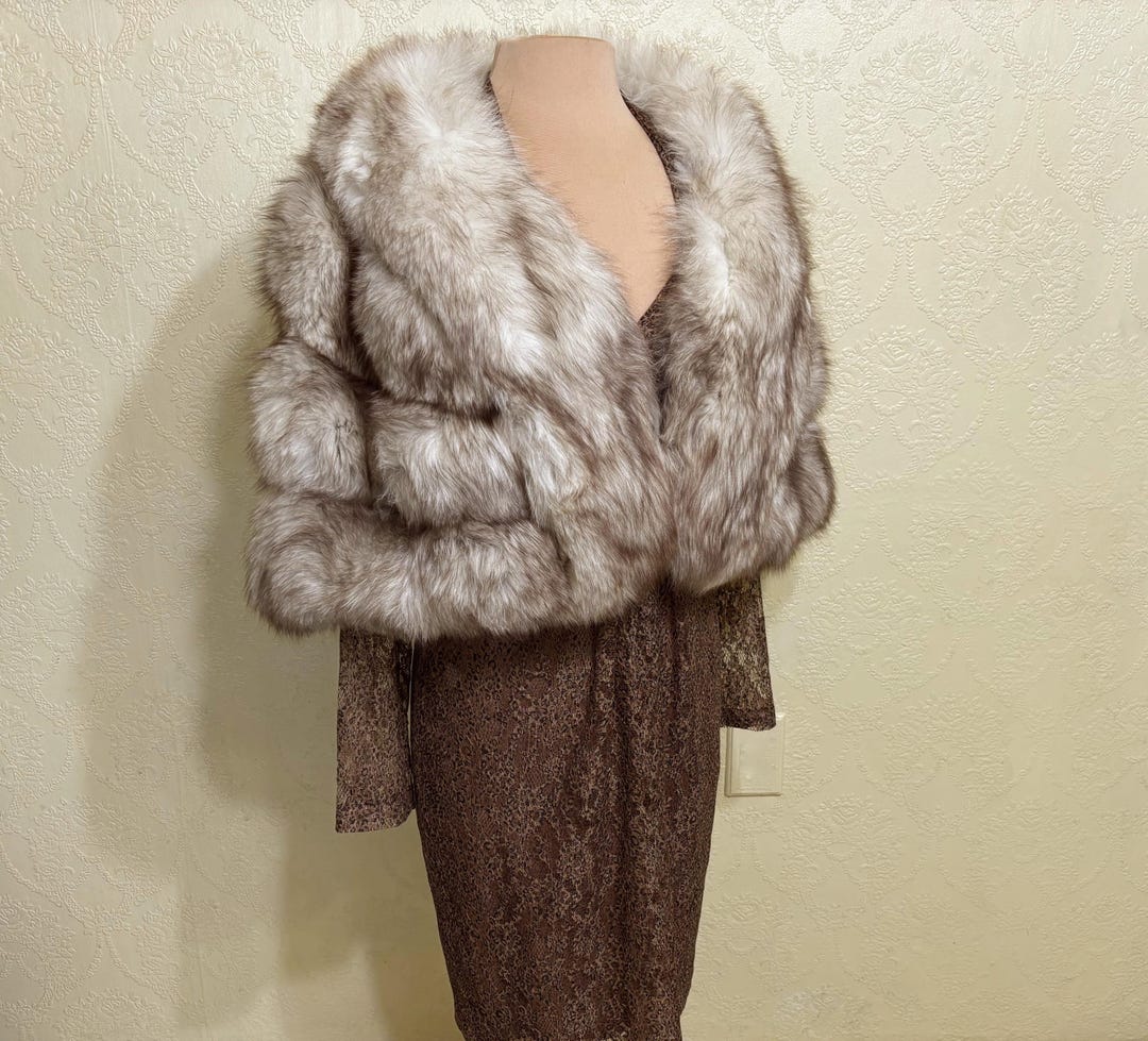 Sale 75.00 off Luxurious LARGE Size Norwegian Fox Fur Stole Size 12-16 ...