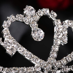 Sale 3.00 off Flower Girl Tiara Princess Crown CRYSTAL Heart CROWN ...