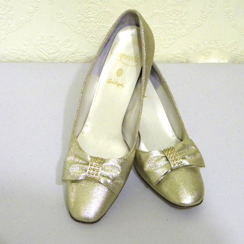 Gold Shoes - Etsy