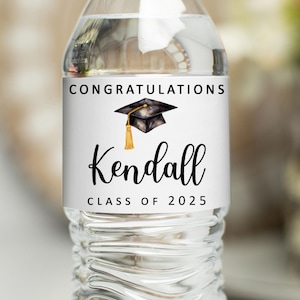 Graduation Water Bottle Labels, Graduation Party Water Bottle Label ...