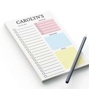 Personalized to Do List Notepad, to Do List Notepad, Custom to Do List ...
