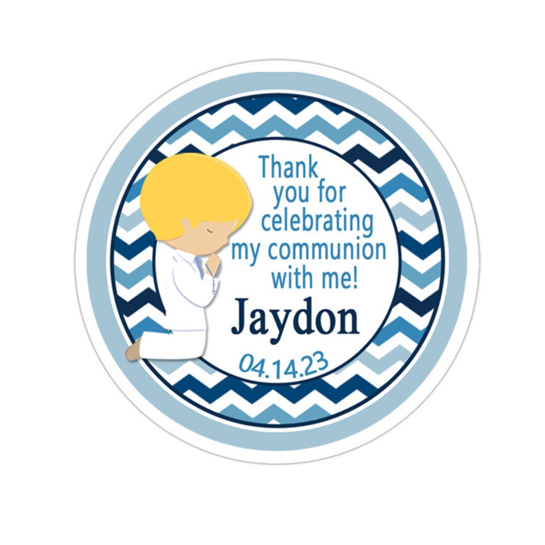 Personalized Communion Stickers, My First Communion, Mi Primero ...