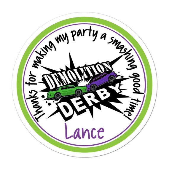 Personalized Demolition Derby Stickers Demolition Derby | Etsy