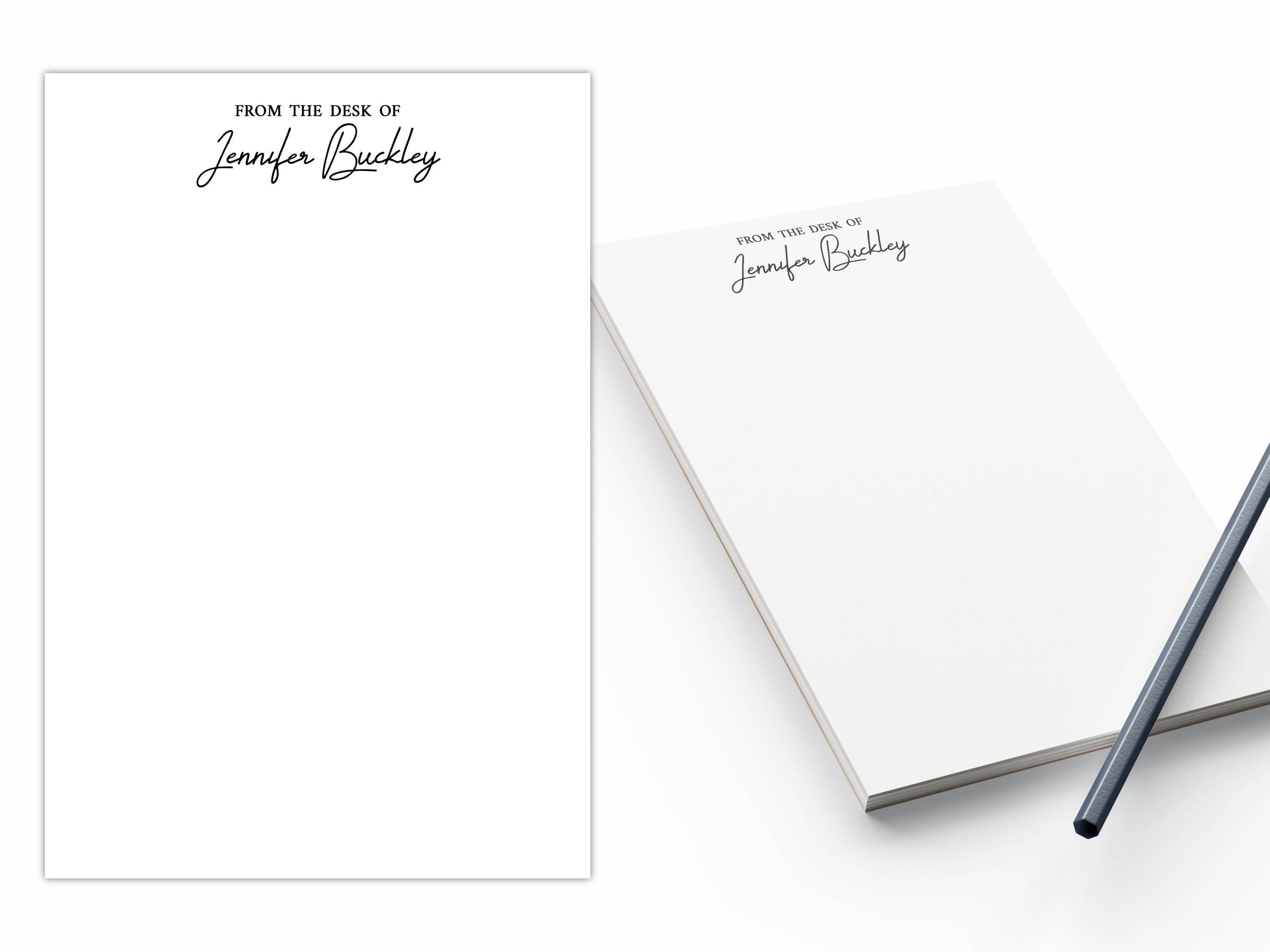 Personalized Notepad With Name, Custom Script Notepad, Professional ...