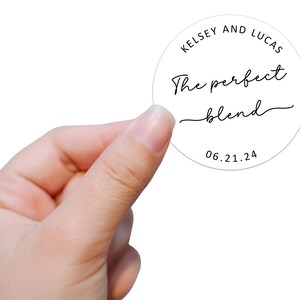 The Perfect Blend Labels, the Perfect Blend Stickers, Coffee Favor ...