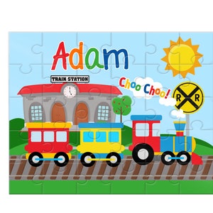 Personalized Train Puzzle, Train Jigsaw Puzzle, Train Puzzle for Kids ...