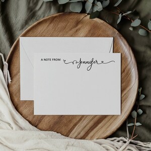 Personalized Stationery Set for Women, Elegant Note Cards With ...