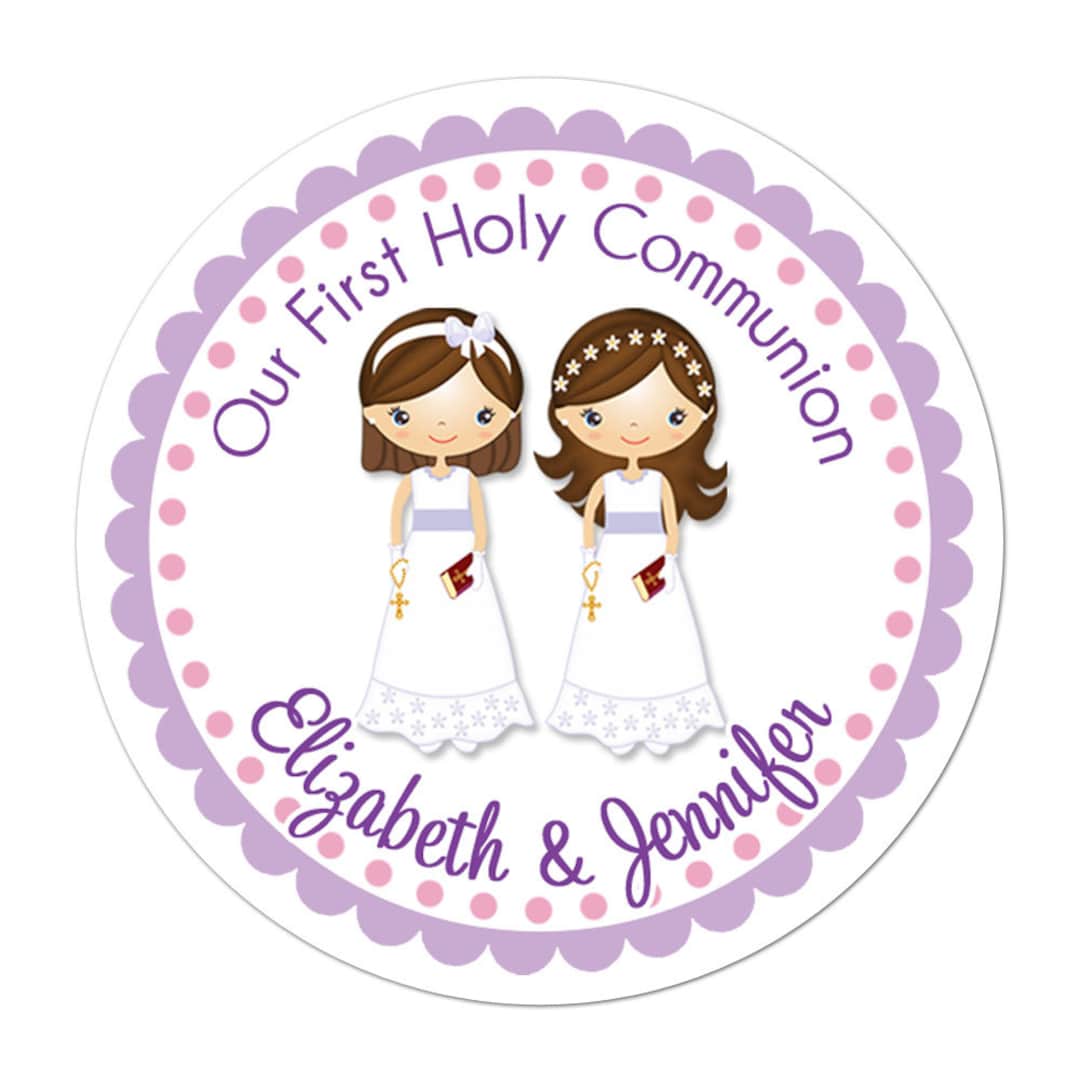 Communion Stickers, My First Communion, Baptism Stickers, Personalized ...